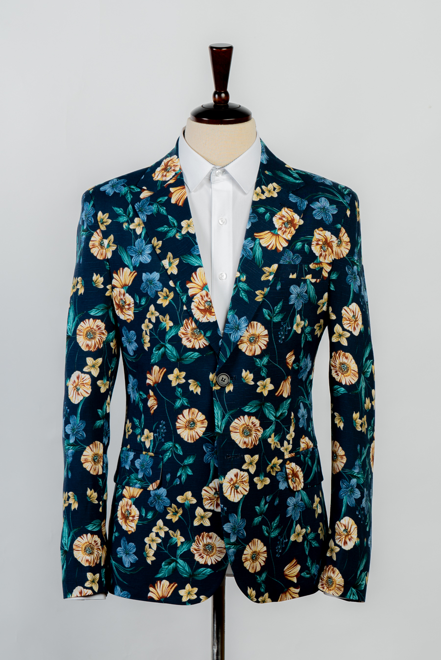 M0331 滿版花朵西裝外套 藍色(出租款) | 東潮時裝西服EASTREAM