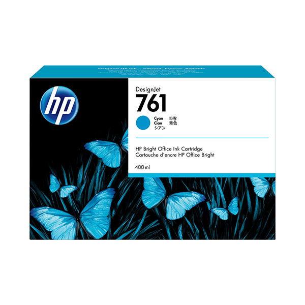 HP 惠普 761 DesignJet 青色 墨水匣 400ml (CM994A) | 上伊美辦公用品網