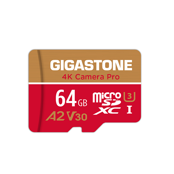 GIGASTONE Camera Pro microSDXC UHS-Ⅰ U3 A2V30 64GB攝影高速記憶卡 ( Micro SD ...
