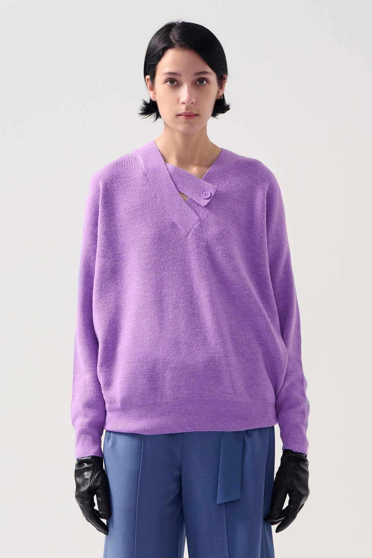 V領繫帶針織毛衣 | JZNANA時尚購物集合