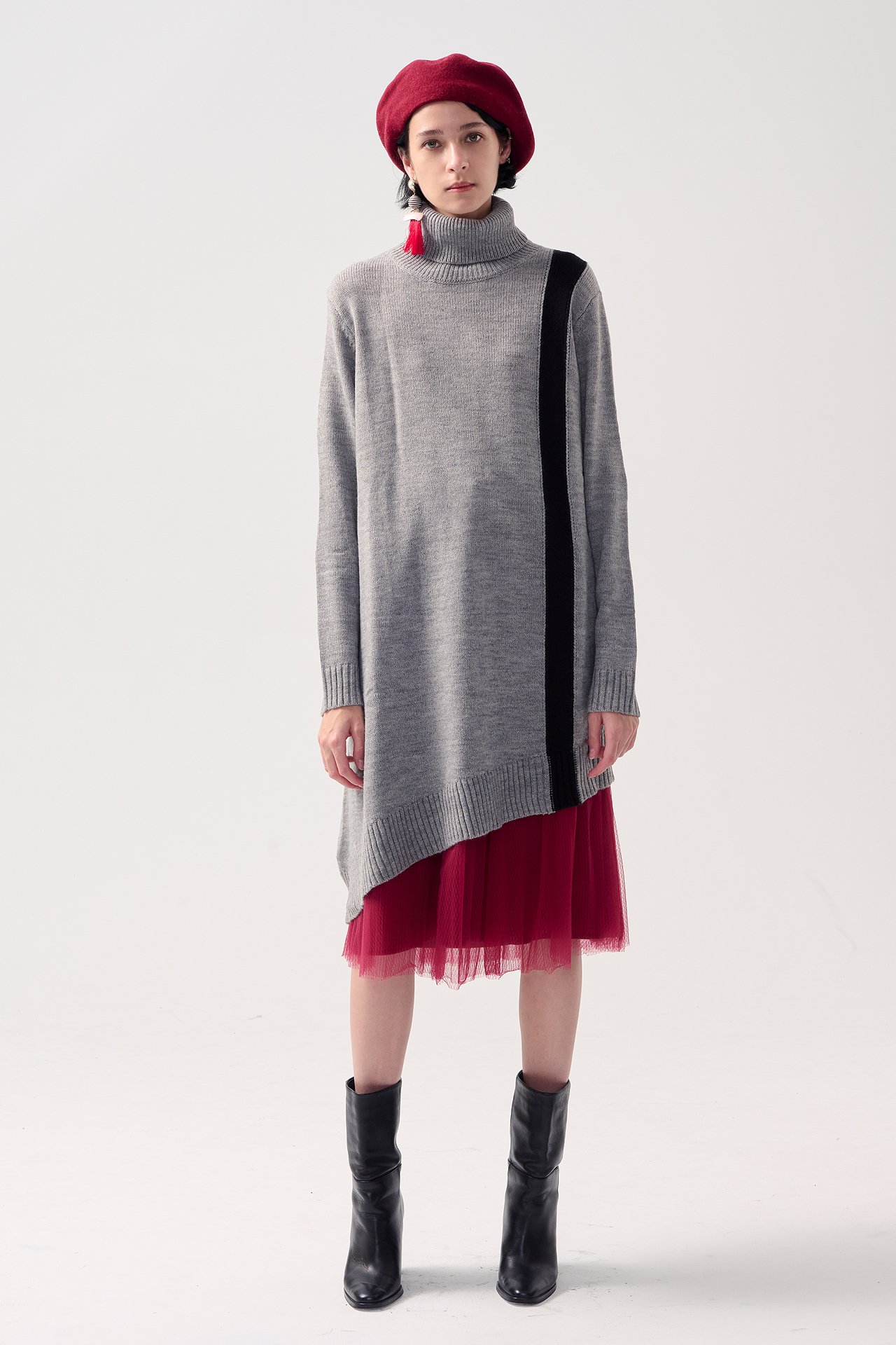 斜下擺長版毛衣 | JZNANA時尚購物集合