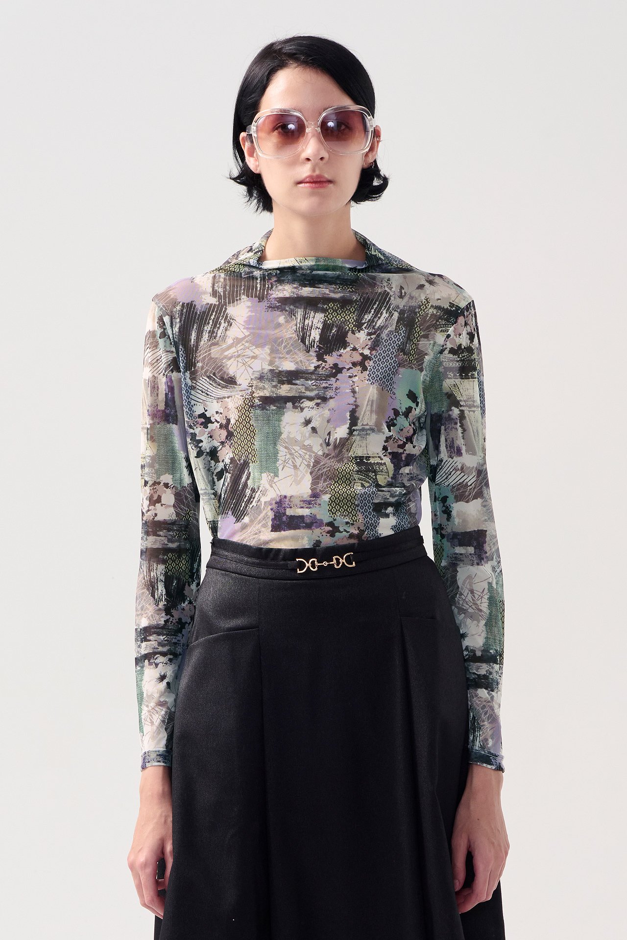 巴黎風情彈性上衣 | JZNANA時尚購物集合